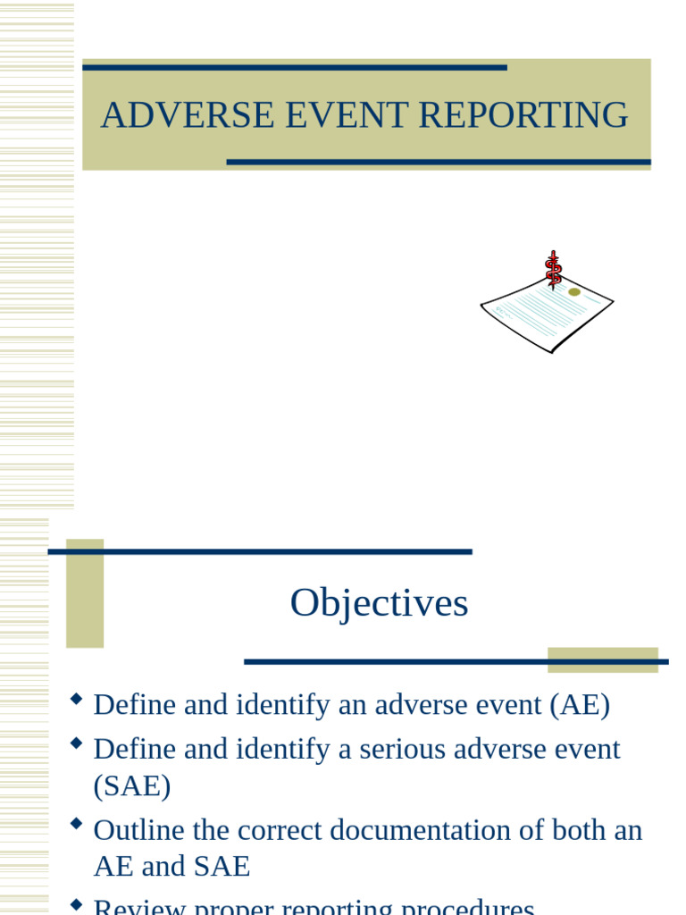 Intro To Adverse Event | PDF | Adverse Effect | Diseases And Disorders