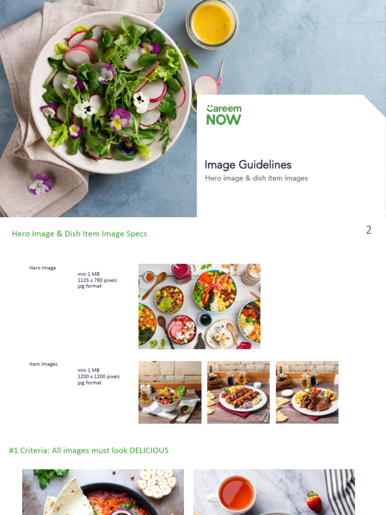 Careem Image Guidelines for Dishes | PDF