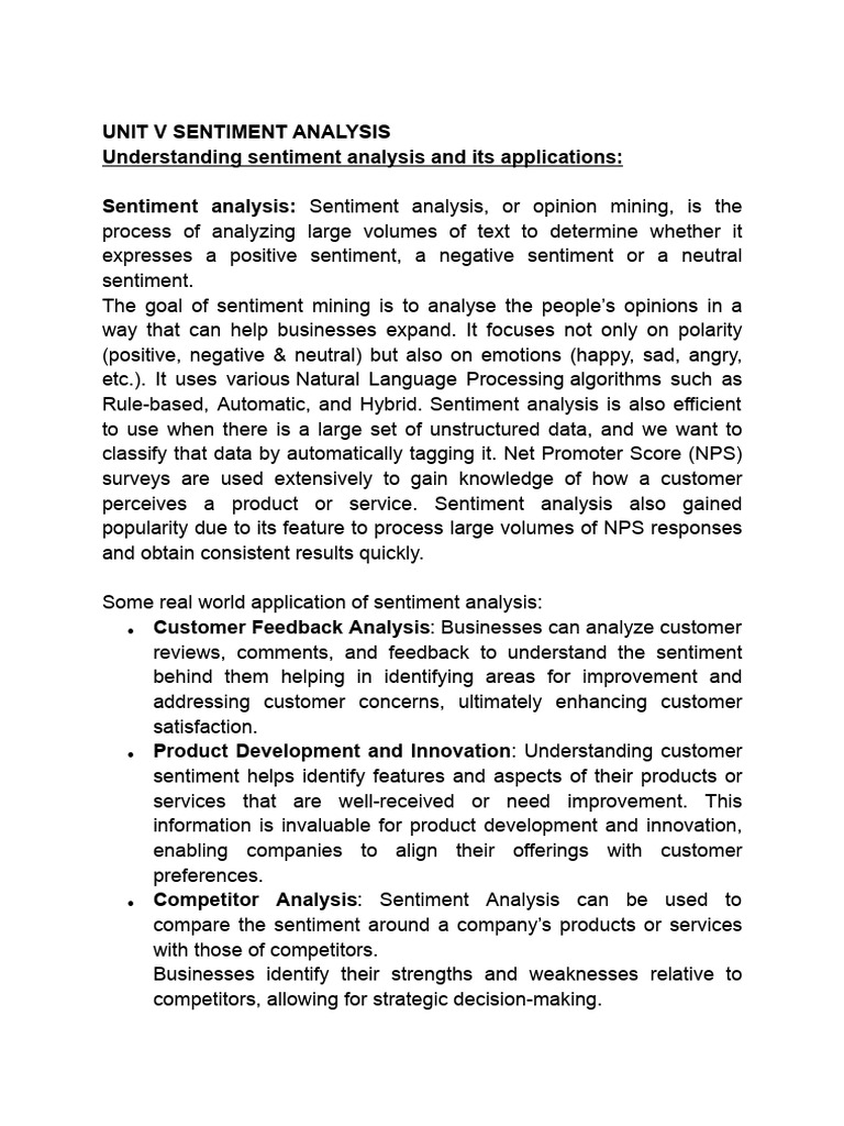 Unit V Sentiment Analysis | PDF | Machine Learning | Cross Validation (Statistics)