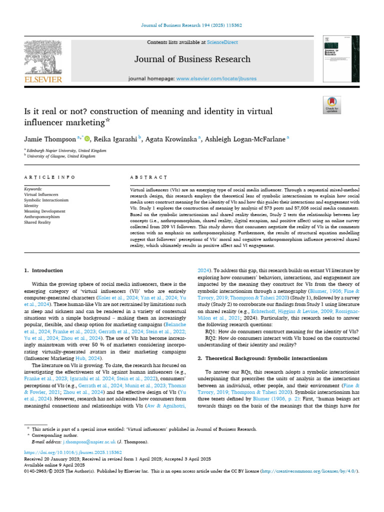 Symbolic Interactionism | PDF | Reality | Behavior