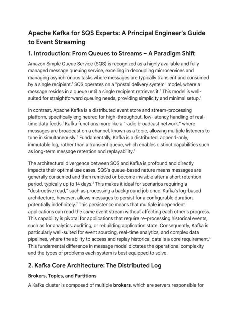Kafka Concepts For SQS User | PDF | Replication (Computing) | Transport Layer Security