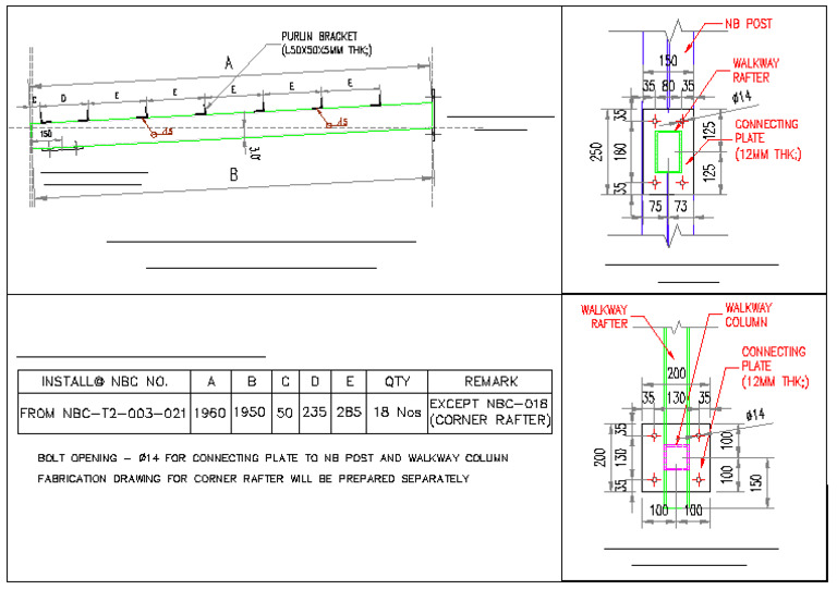 RW Type 2 Walkway Rafter Fab DWG r0 | PDF