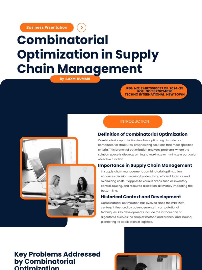 Combinatorial Optimization in Supply Chain Management | PDF | Mathematical Optimization | Linear ...