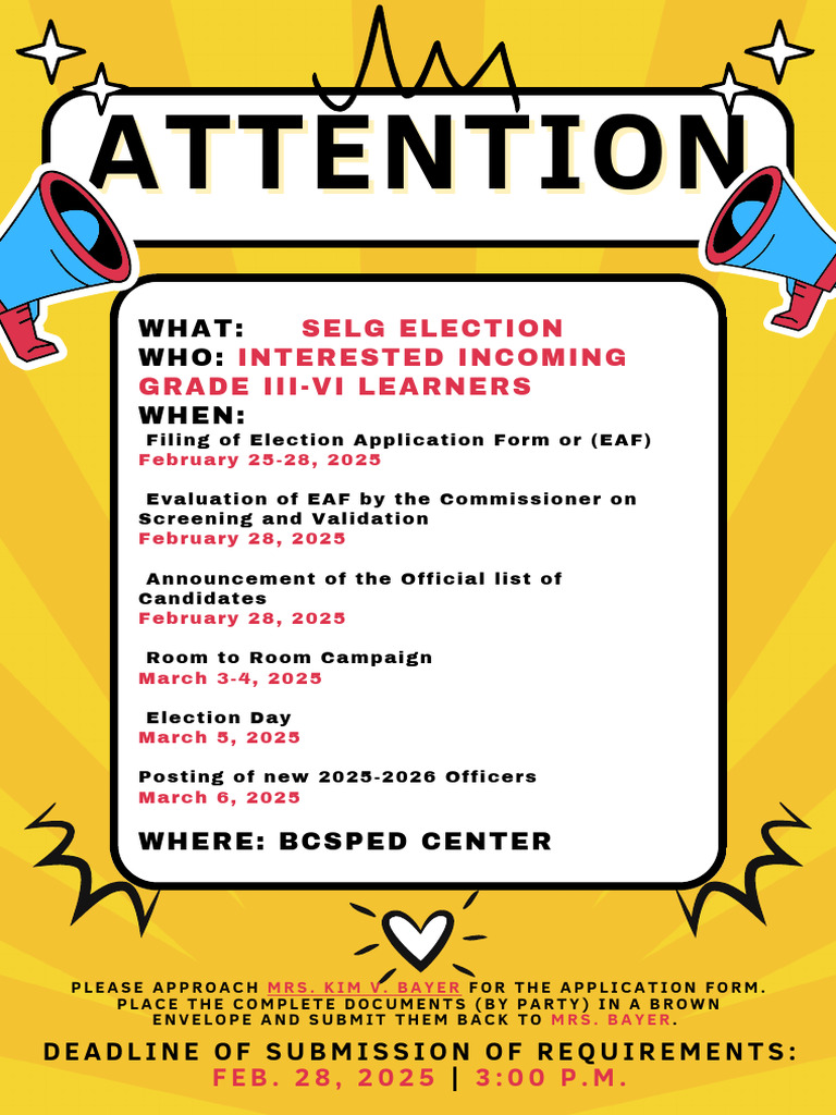 What Selg Election When | PDF