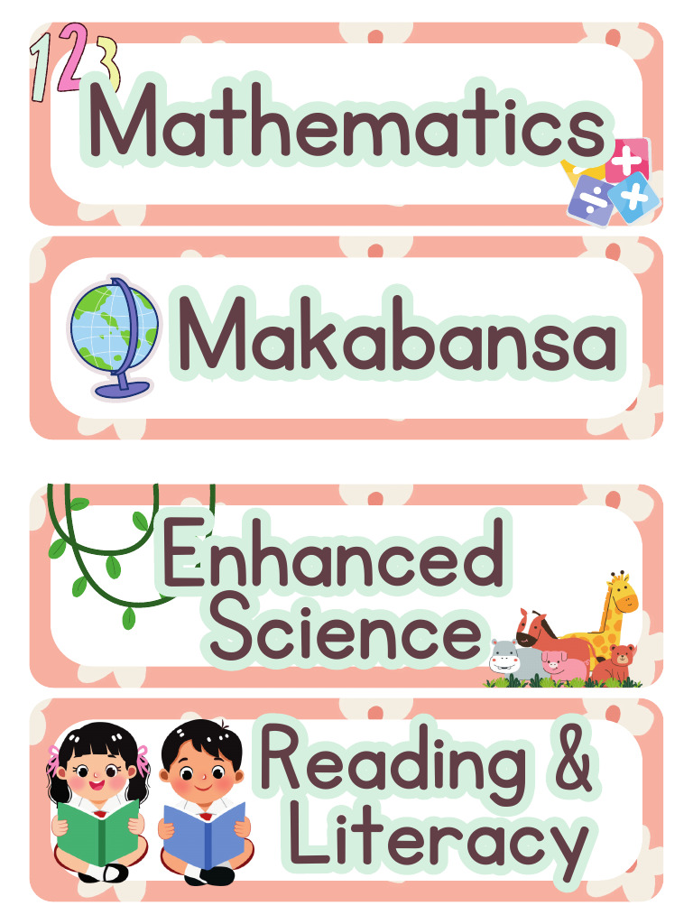 Classroom Labels in Colorful Playful Style | PDF