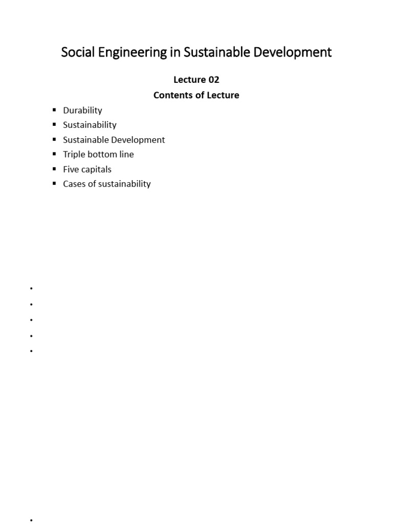 Lecture 01 Pdf Sustainability Sustainable Development