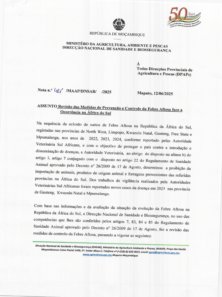 FMD Africa Sul | PDF