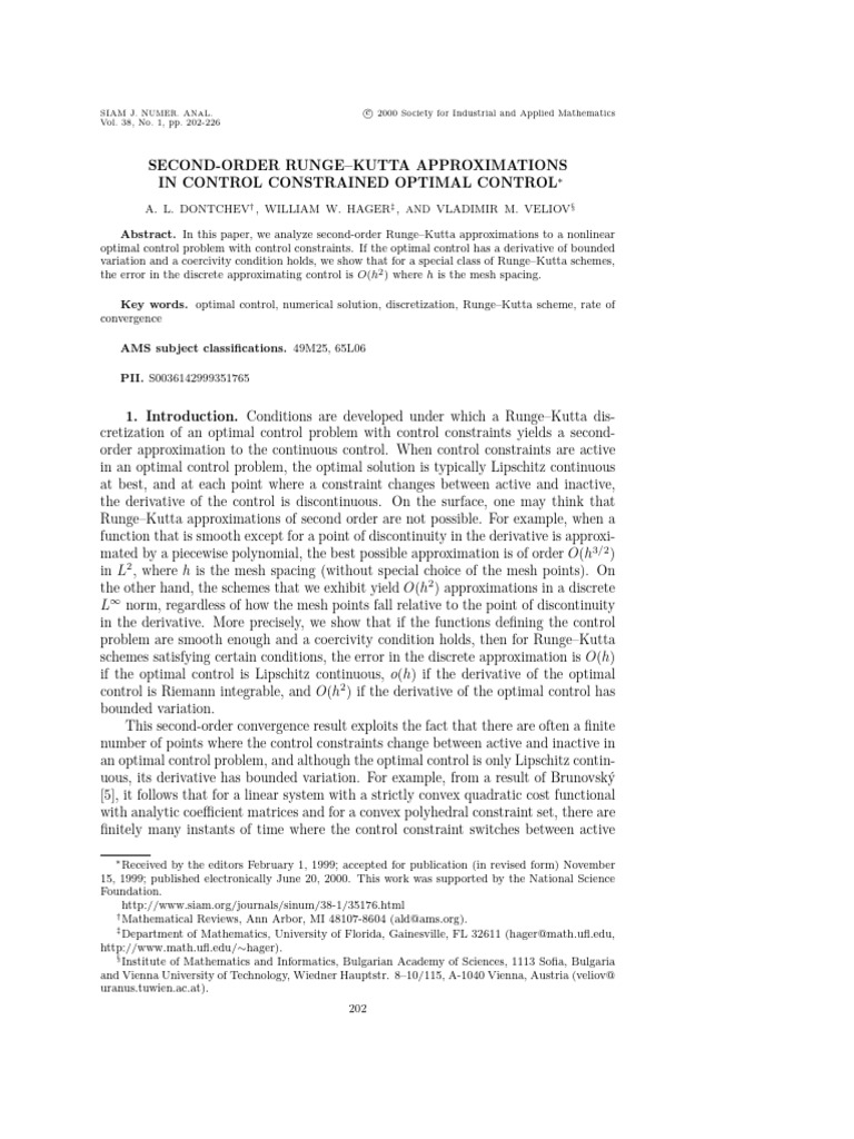 RK 2 | PDF | Optimal Control | Norm (Mathematics)