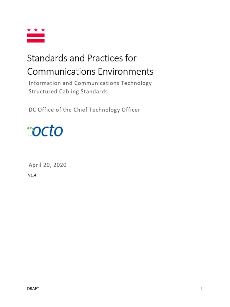 OCTO-DC-Net Standards and Practices For Comms Environments v1.4 - 0 ...