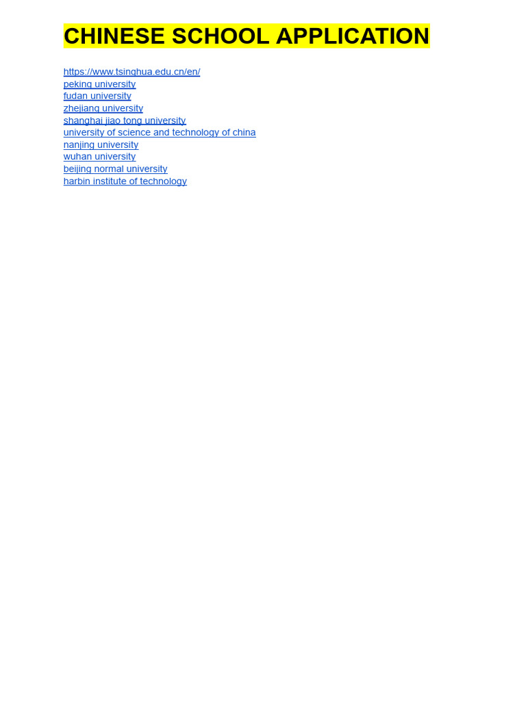 Chinese School Application | PDF