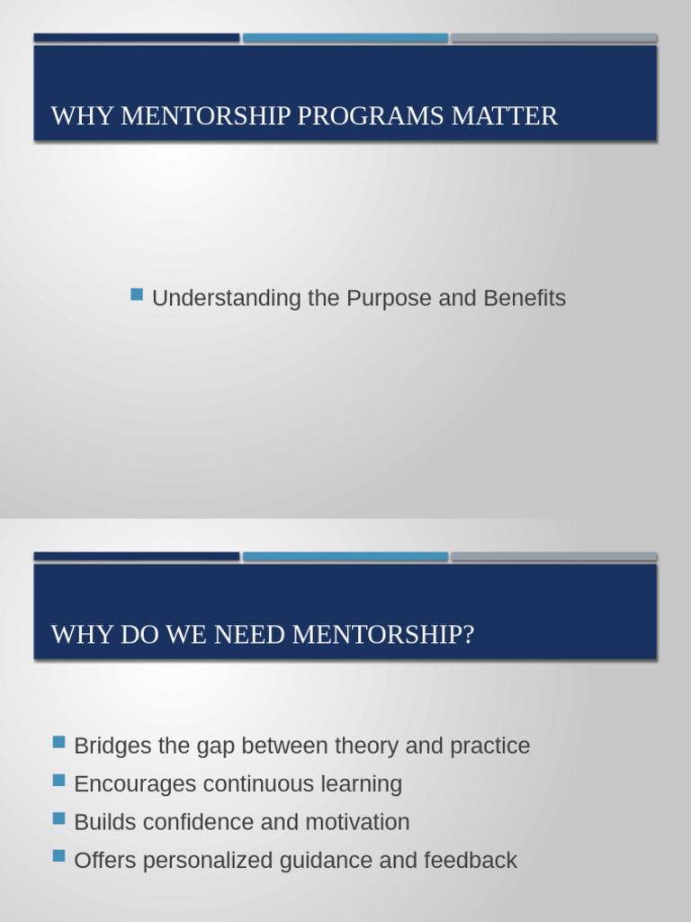 Why Mentorship Program Matters | PDF