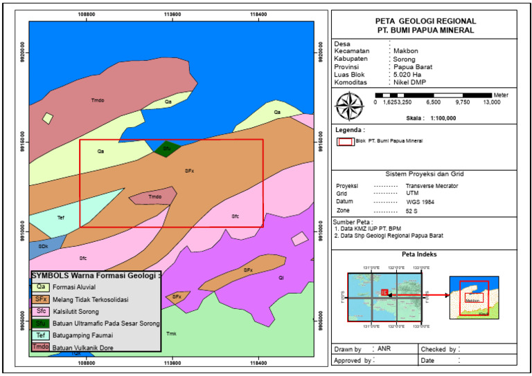 Peta Geologi Regional Papua Barat | PDF