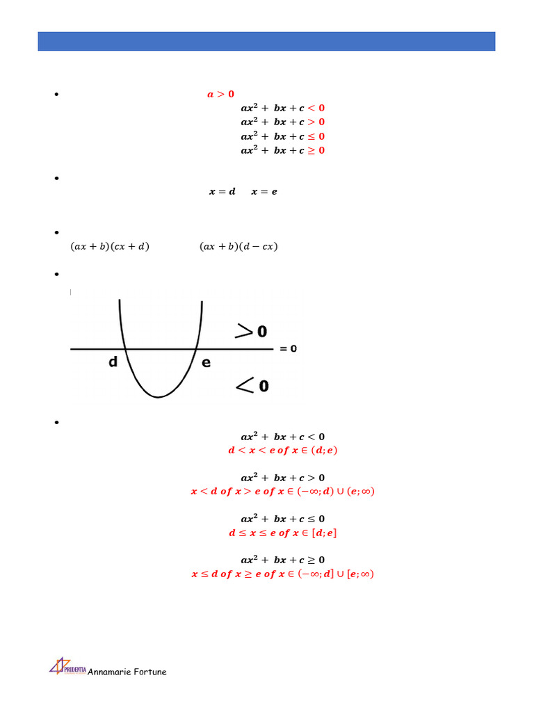 Grade 11 Quadratic Inequalities Guide | PDF