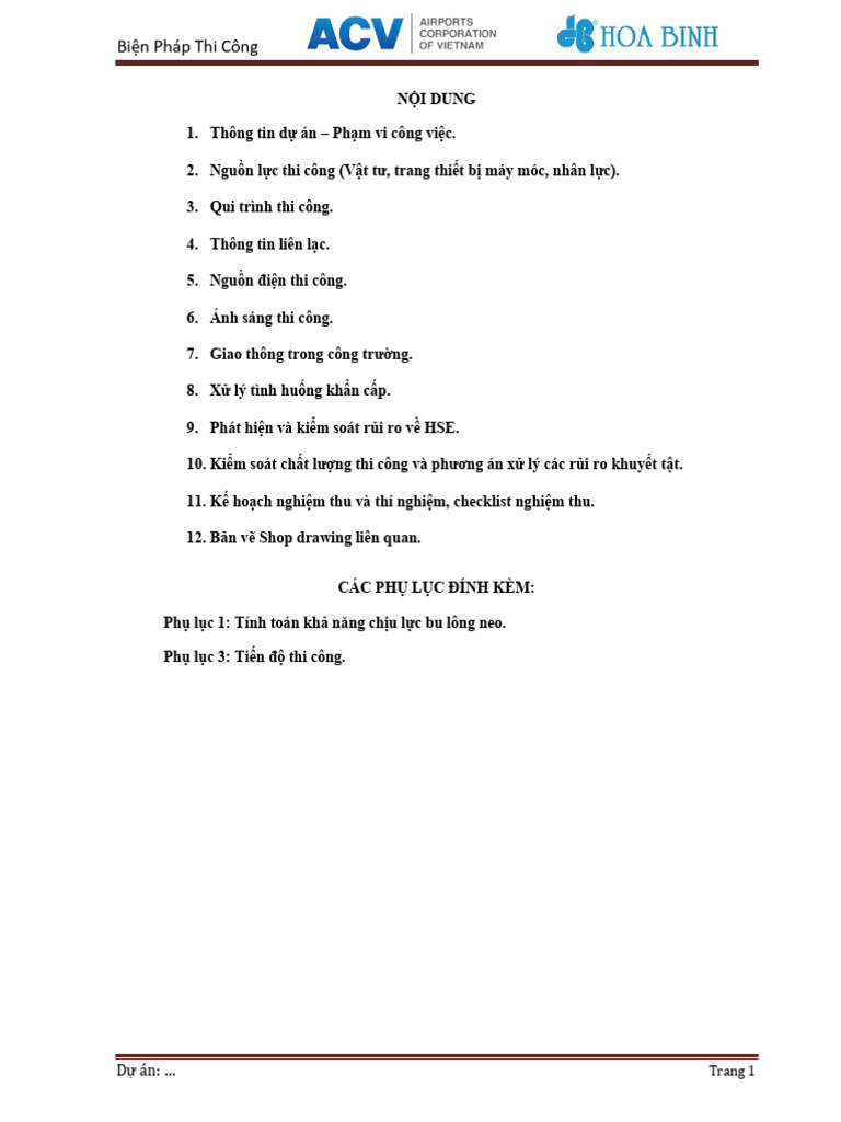 TSN - Method Statement - FORM (BPTC) - Clean | PDF