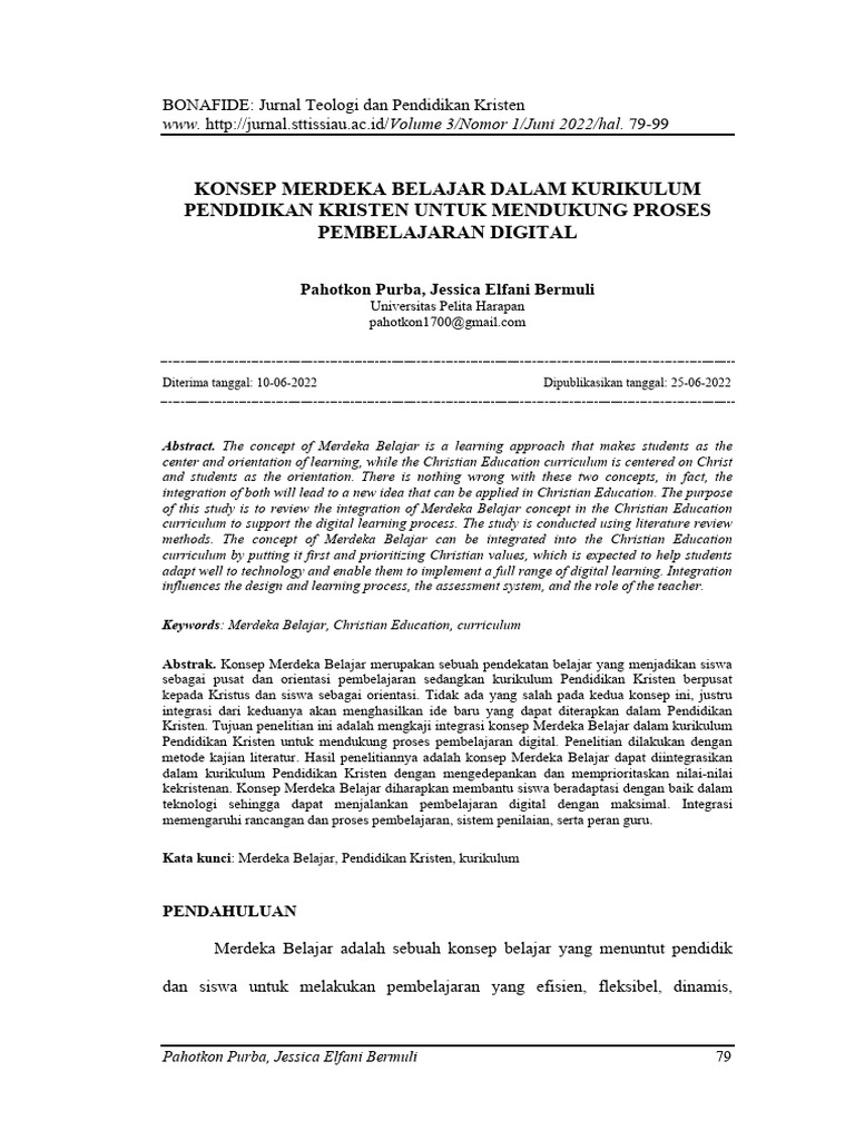 Konsep Merdeka Belajar Dalam Kurikulum P | PDF
