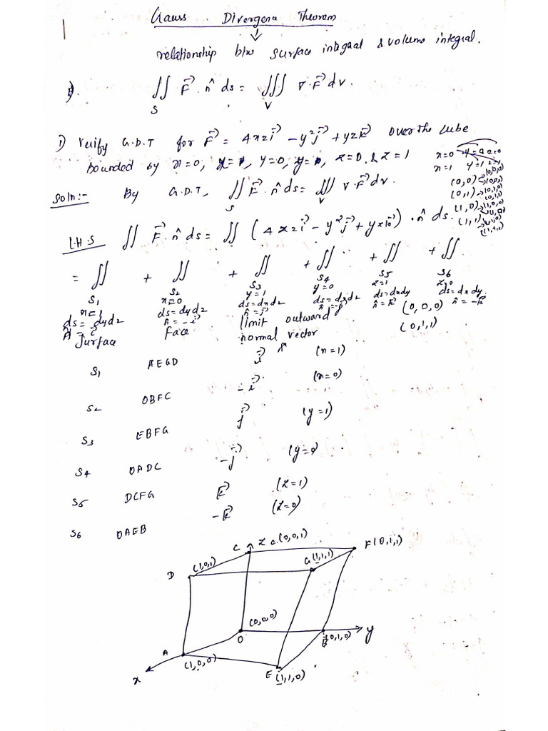 Gauss Divergence Theorem | PDF