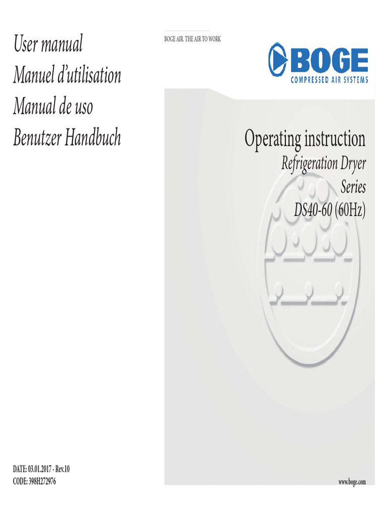 596.1234 - DE - EN - FR - ES - 201701 DS 40... 60 (60 HZ) | PDF | Clothes Dryer | Mechanical ...