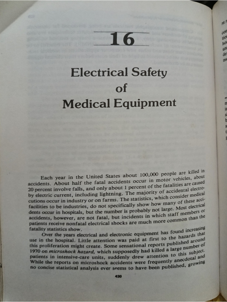 Electrical Safety of Medical Equipment | PDF