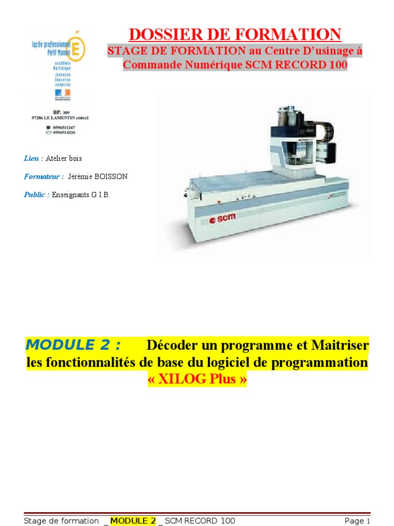 Dossier de Formation CN - Module 2 | PDF | Programme informatique | Programmation