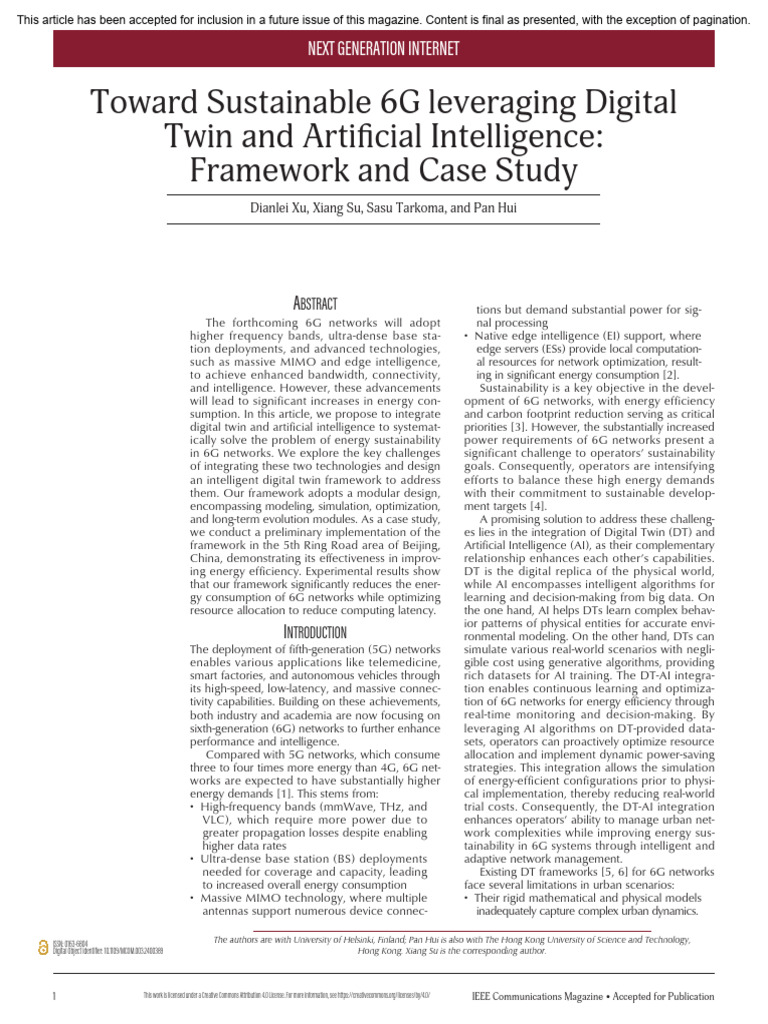 Toward Sustainable 6G Leveraging Digital Twin and Artificial ...