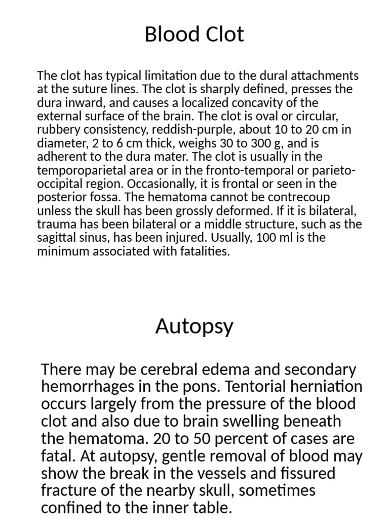 Blood Clot and Autopsy Typed | PDF