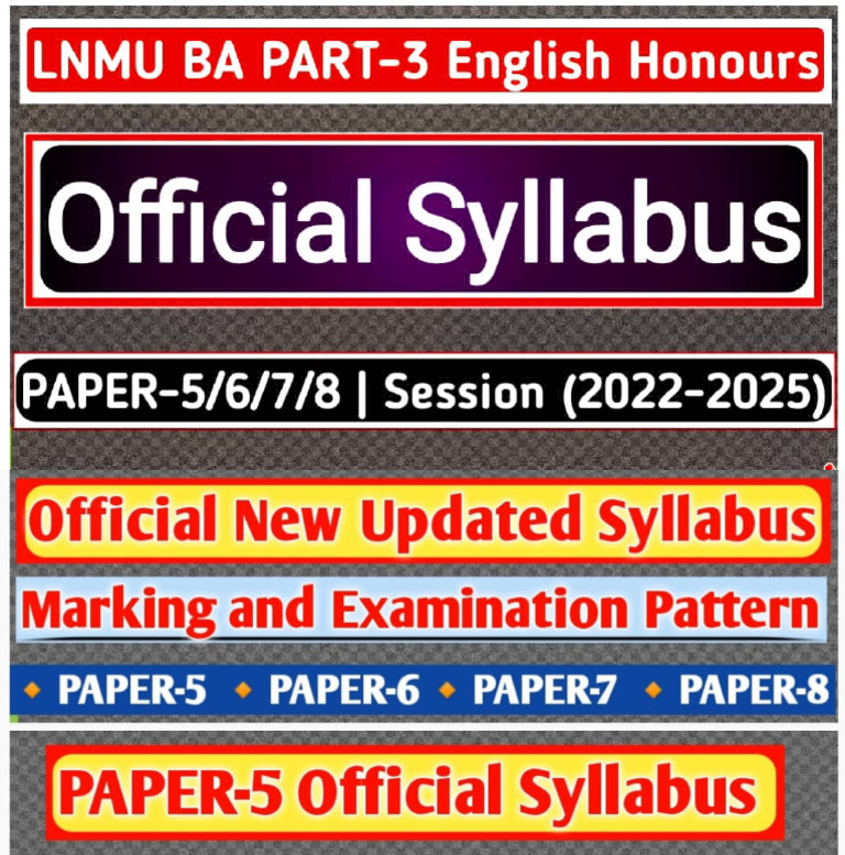 PART-3 Syllabus (2022-2025) - 250620 - 151411 | PDF | Poetry | Poets