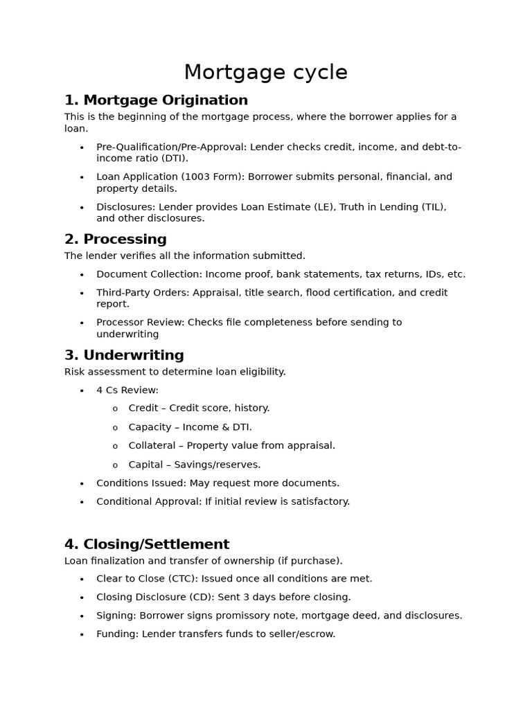Comprehensive Mortgage Process Guide | PDF