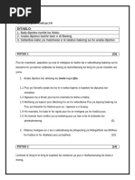 Setswana Task GR1 | PDF