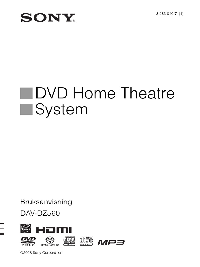 Sony Dav-Dz560 | PDF