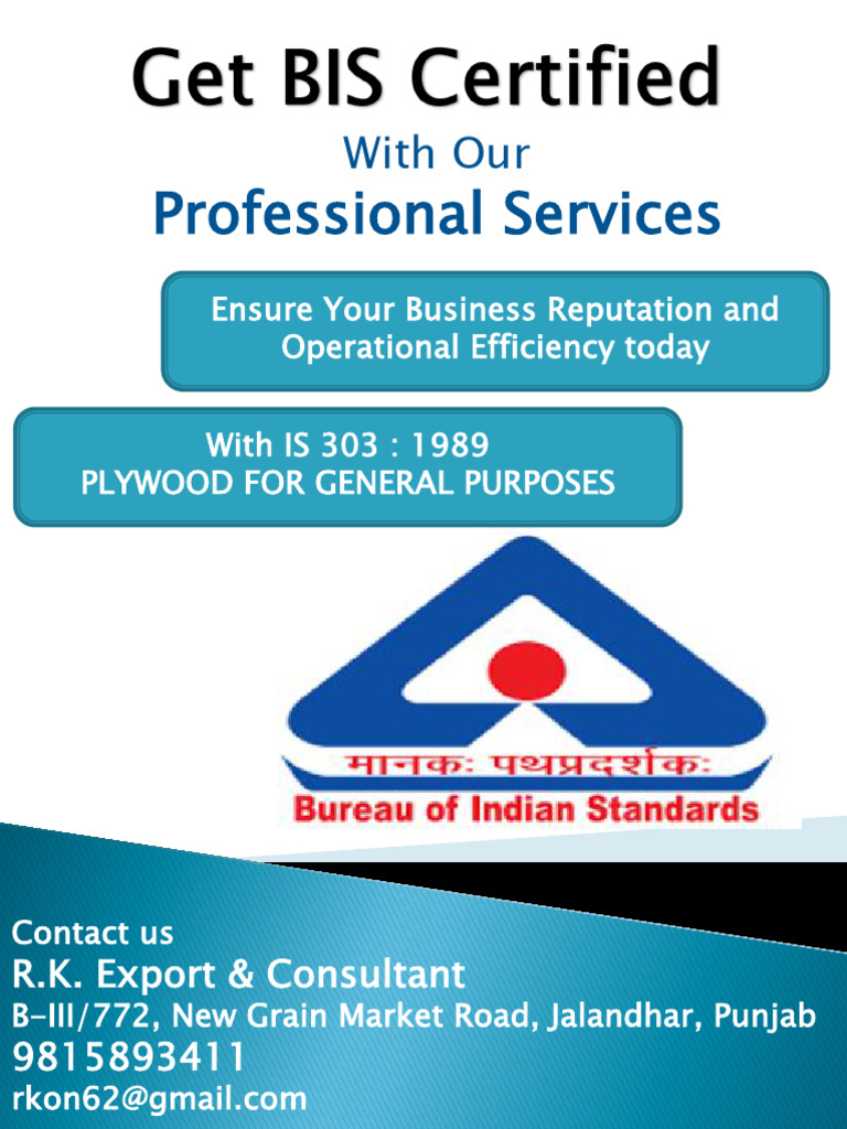IS 303: Plywood for Businesses | PDF