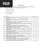 Brief COPE Scale Assessment | PDF