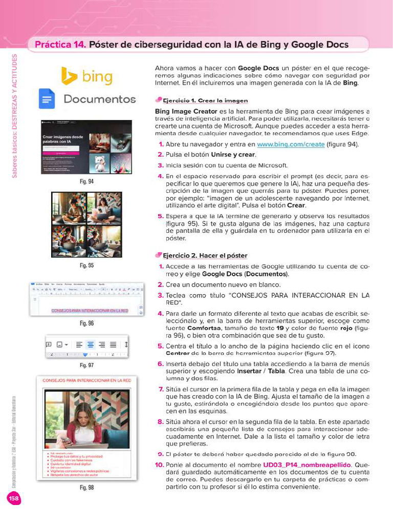 Practica 14 - Poster de Ciberseguridad Con La IA de Bing y Google Docs ...