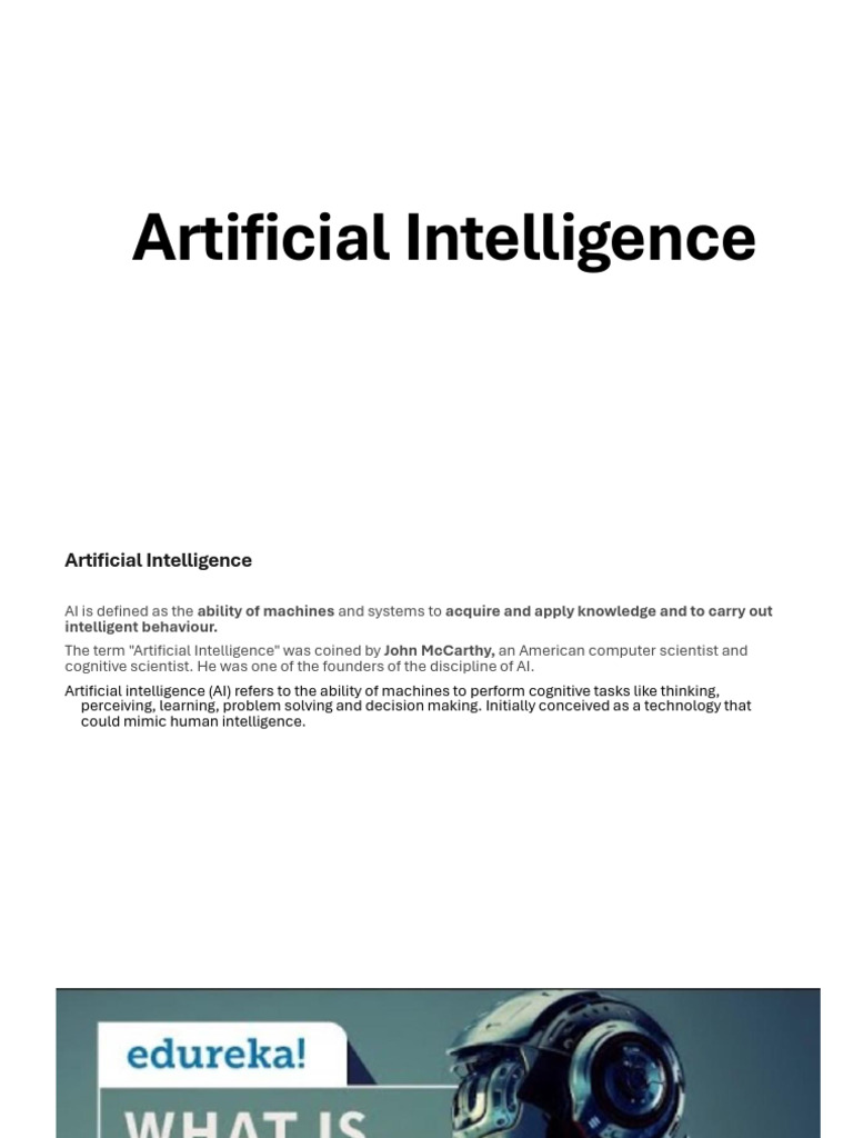 2.6 Artificial Intelligence - PPT | PDF | Artificial Intelligence | Intelligence (AI) & Semantics