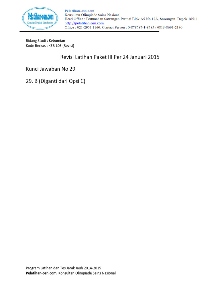 KEB-L03 (Solusi) - Revisi | PDF