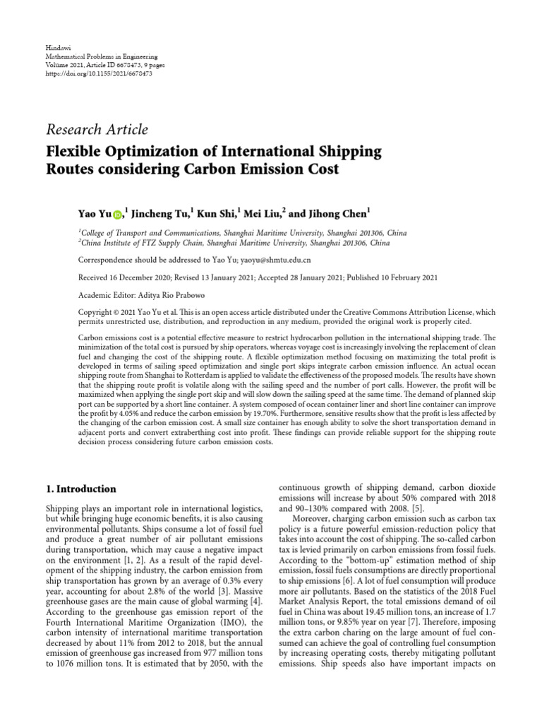 Flexible Optimization of International Shipping | PDF