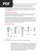 Holding Down Bolts Design | PDF | Stress (Mechanics) | Concrete