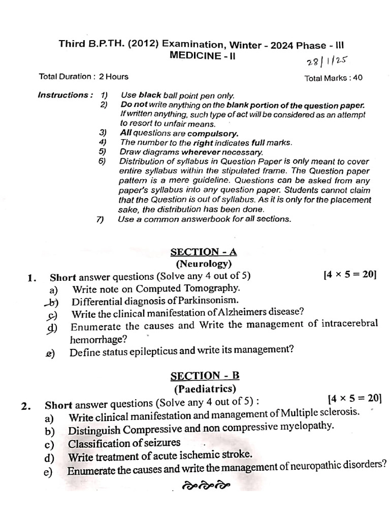 3rd Year Pyq Medicine-2 | PDF
