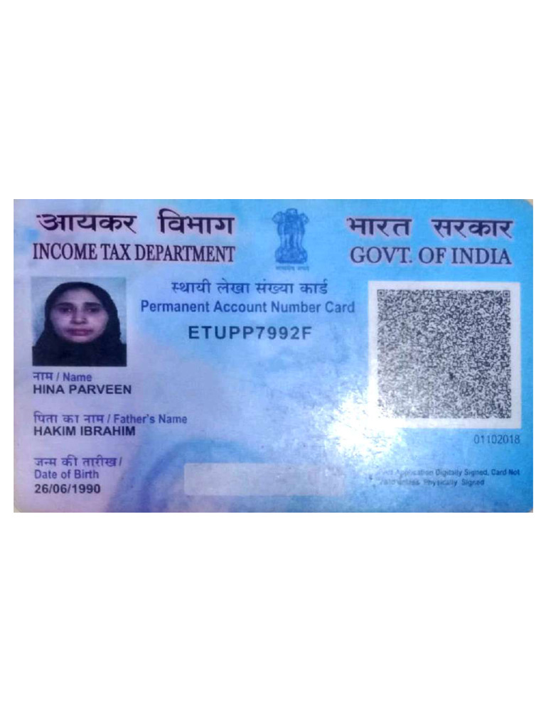 Hina Pan Card - Compressed | PDF