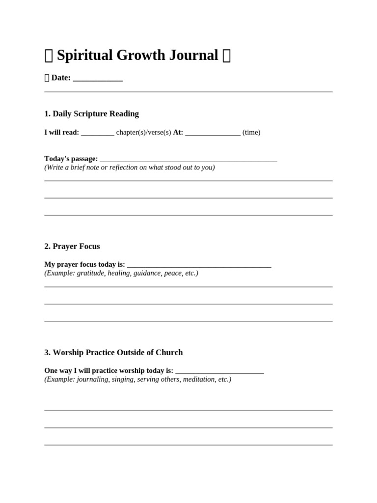 Spiritual Growth Journal | PDF