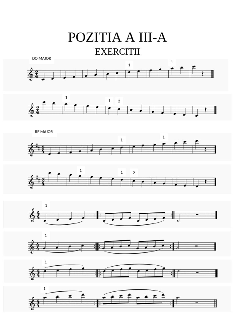 Pozitia A Iii-A: Exercitii | PDF