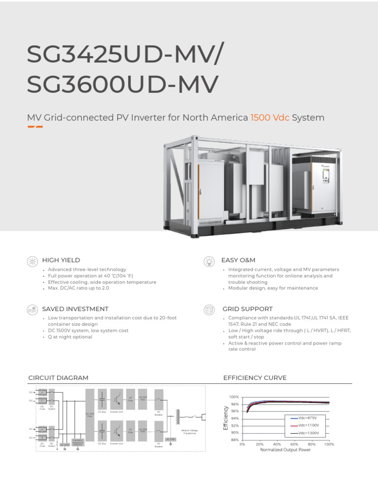 Sungrow Central Inverters | PDF | Power Inverter | Direct Current