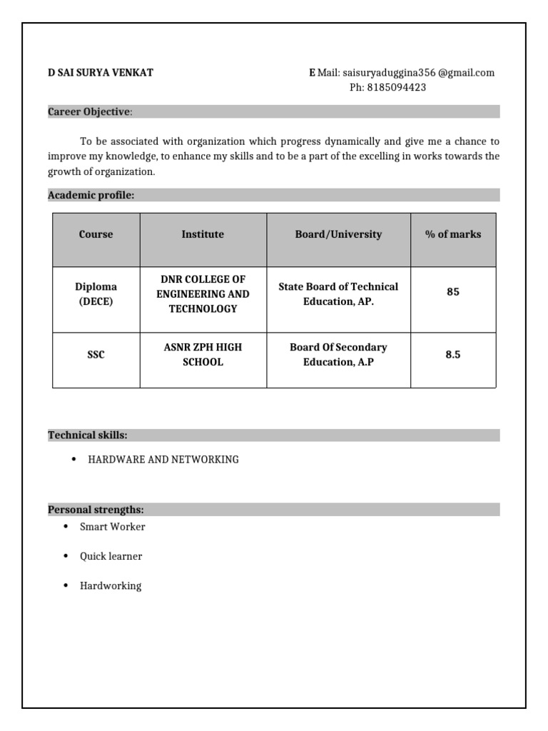 Surya Resume | PDF
