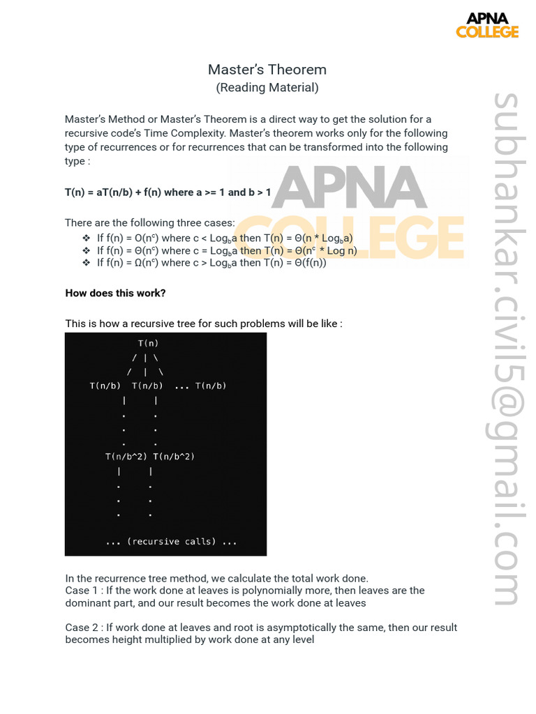 3 Masters Theorem | PDF