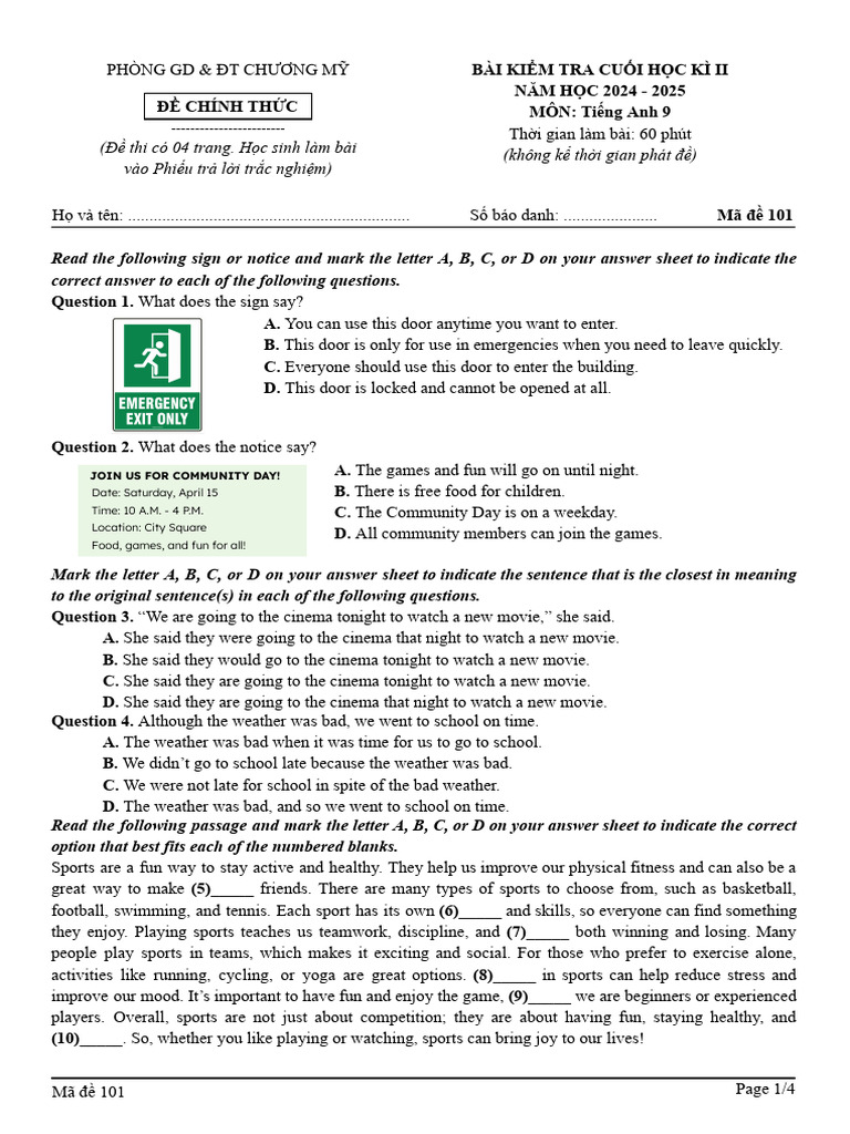 2425 CK2 - Huyện Chương Mỹ | PDF | Flood | Sports