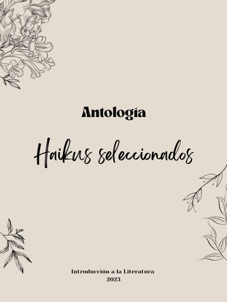 Antología de Haikus Clásicos y Modernos | PDF | Haiku | Literatura japonesa