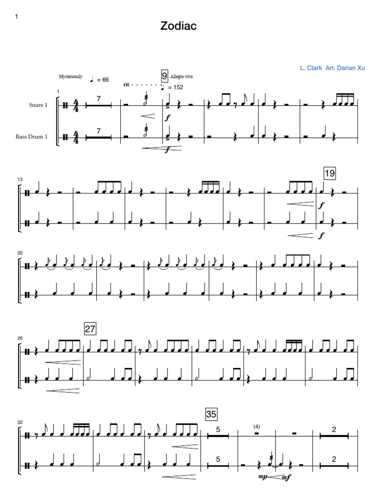 Zodiac Drums | PDF