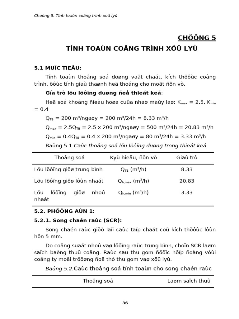 Tính Toán Bể UAF | PDF
