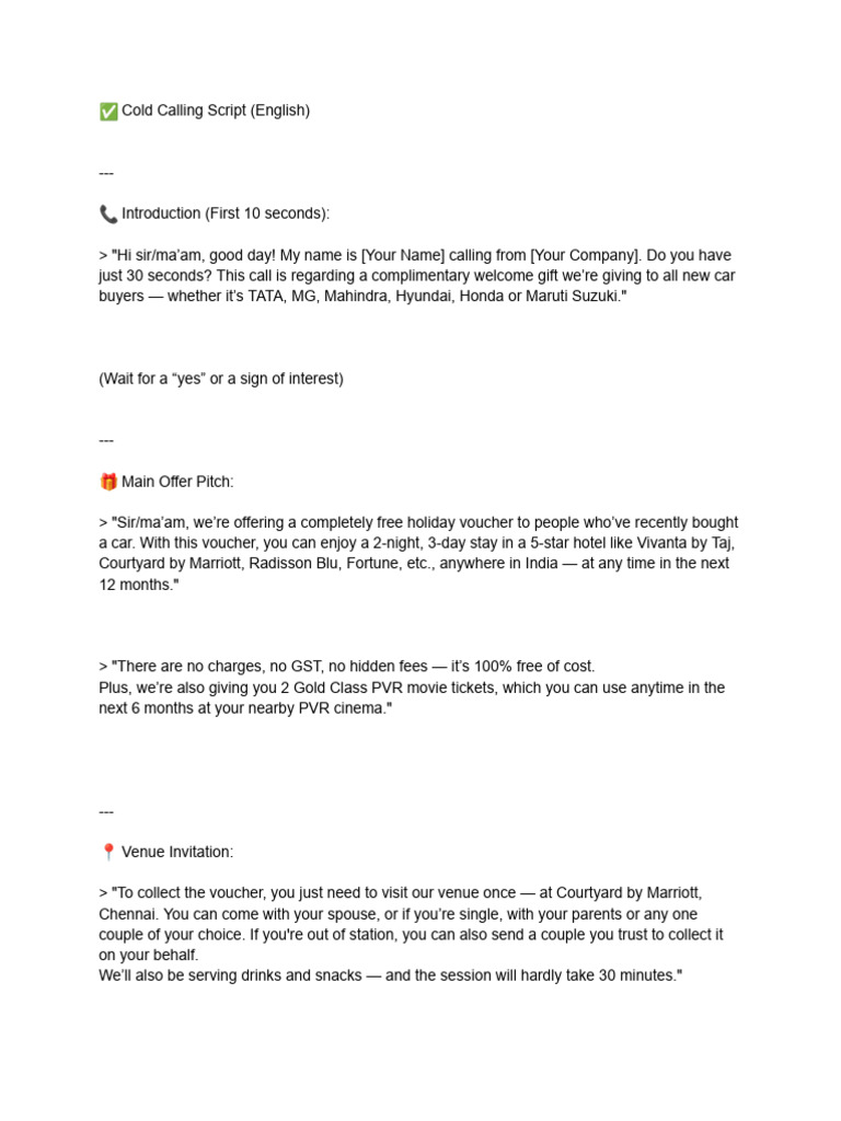 Club Resorto Script Document | PDF