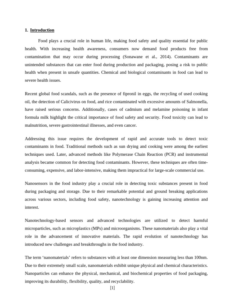 Hari-Nanomaterial-Based Sensors For Food Contaminant Detection | PDF | Nanomaterials | Nanoparticle