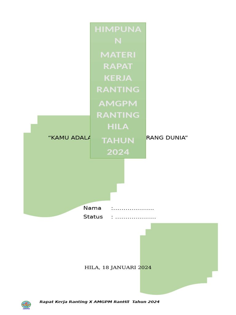 Himpunan Materi Rapat Kerja Ranting Hila Tahun 2024 | PDF